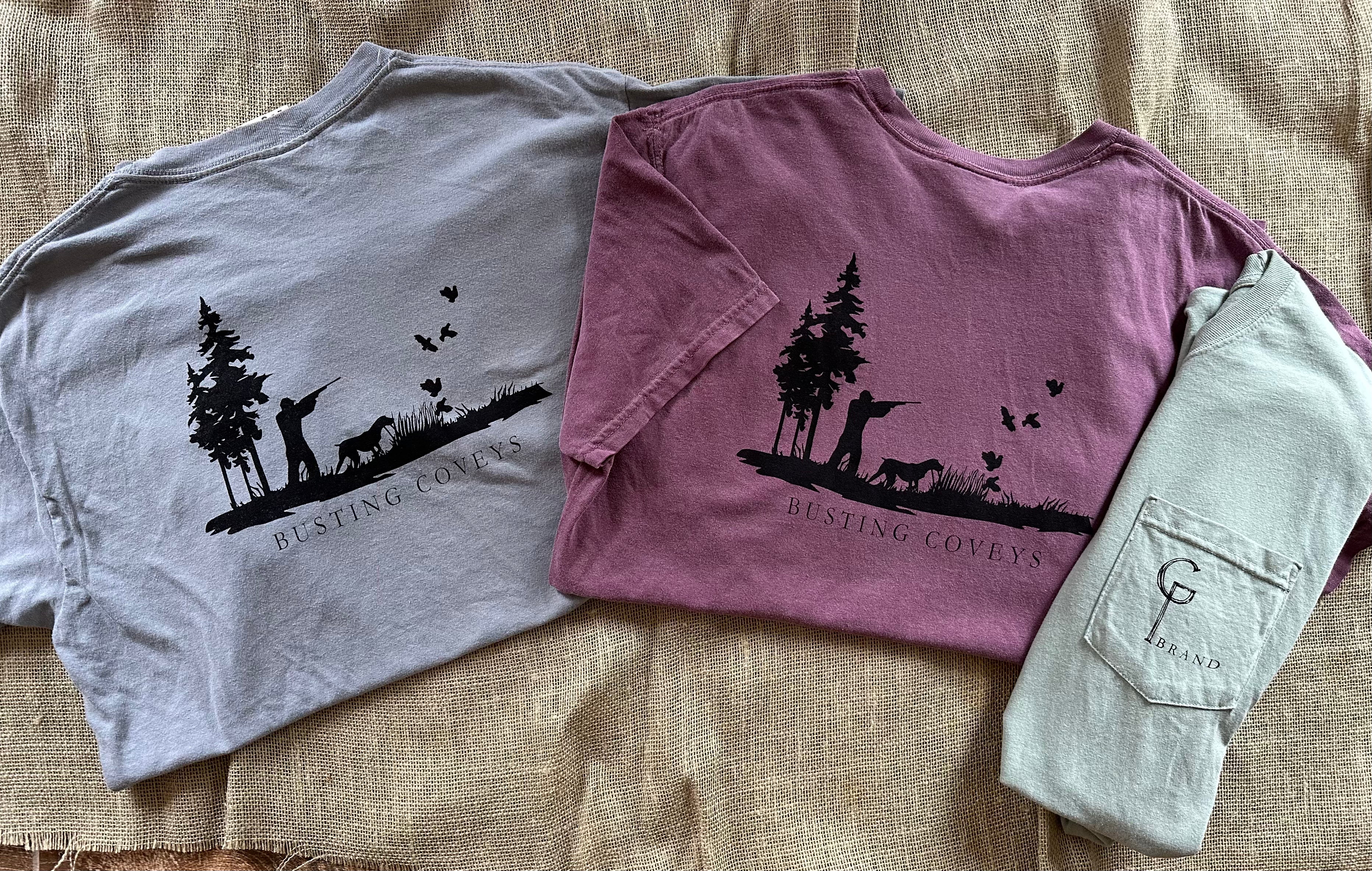 Busting Coveys – Gray Graphics Apparel/ Gin Pond Apparel